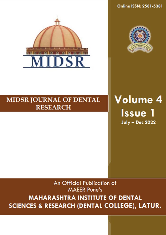 MIDSR Journal of Dental Research & Maharashtra Institute of Dental ...